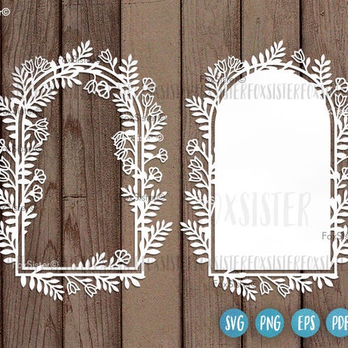 Arch Nature Floral Frame Svg Cut File Template for Cricut and - Etsy