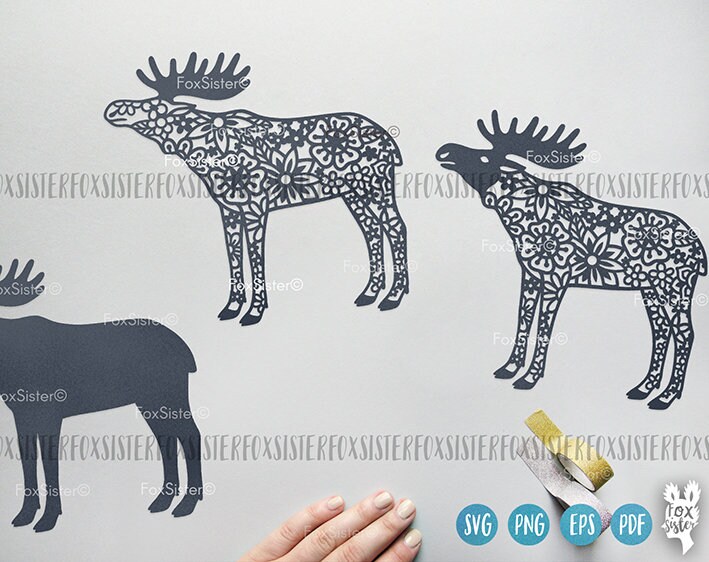 Moose Svg Png Files Moose Clipart Moose Silhouette Animal | Etsy