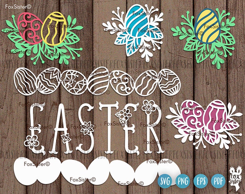 Easter Egg Svg Easter Svg Bundle Word Easter Cut Files - Etsy