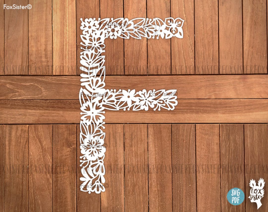 Floral Letter F Svg, Floral Alphabet Svg, Capital Letter Svg, Letter F ...