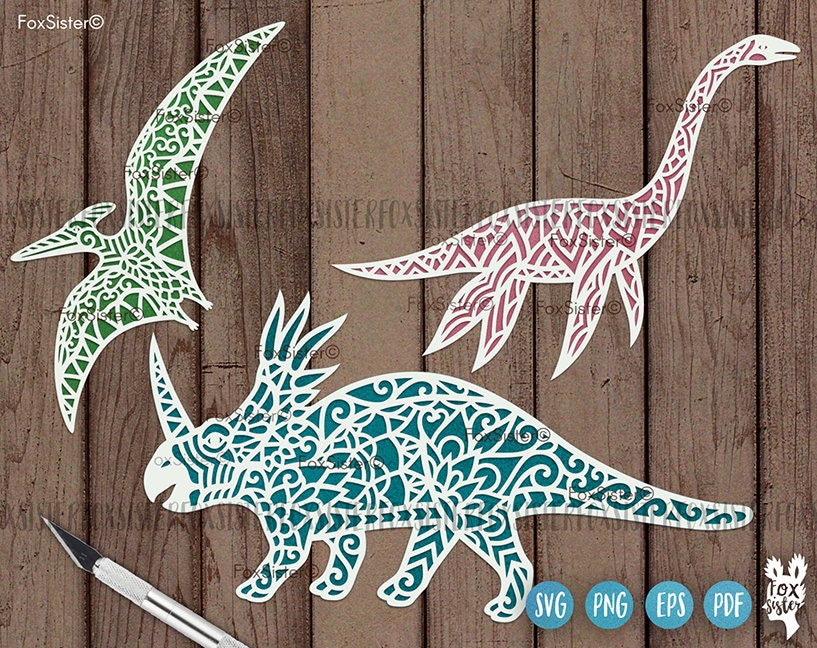 Dinosaur svg for Cricut and Silhouette Dinosaur Vector | Etsy