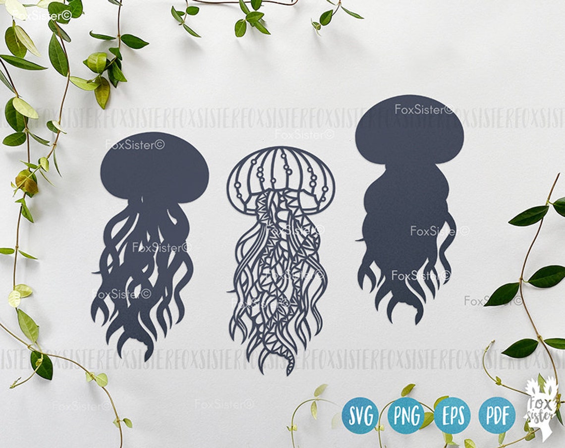 Jellyfish Svg Design for Cricut and Silhouette, Jellyfish Svg Files ...