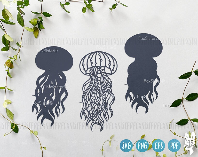 Jellyfish Svg Design for Cricut and Silhouette, Jellyfish Svg Files ...