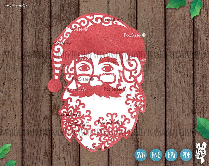 Santa Svg Files Santa Claus Clipart Christmas Svg Files - Etsy