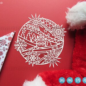 Winter House Svg for Cricut and Silhouette, Christmas Svg, Home Svg ...