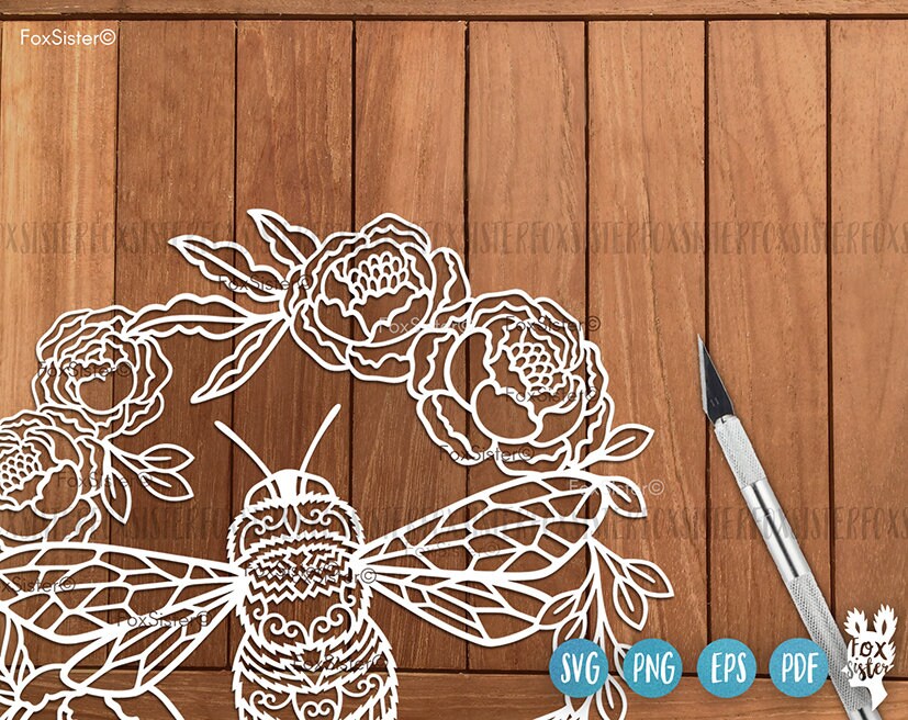 Bee Svg File, Cutting File for Cricut and Silhouette, Bee Svg, Bee ...