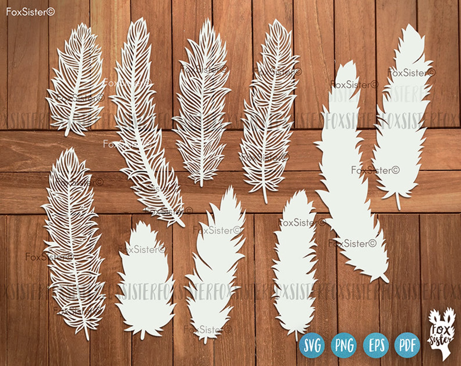 5 Feathers SVG Bundle Feathers Svg Cut Files Feathers Vector - Etsy ...