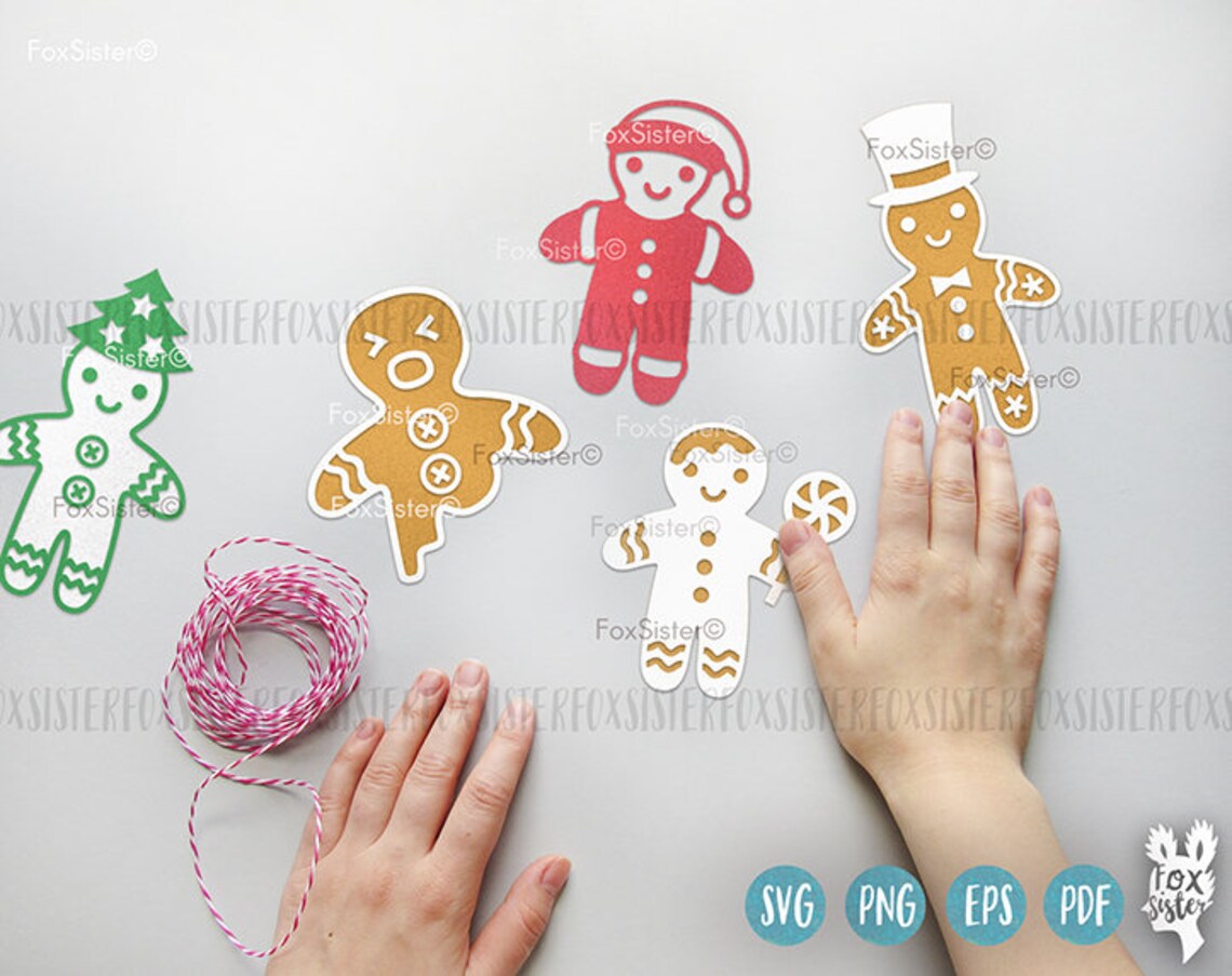 Gingerbread Man Svg, Christmas SVG Collection! 8 Designs SET 2, People ...