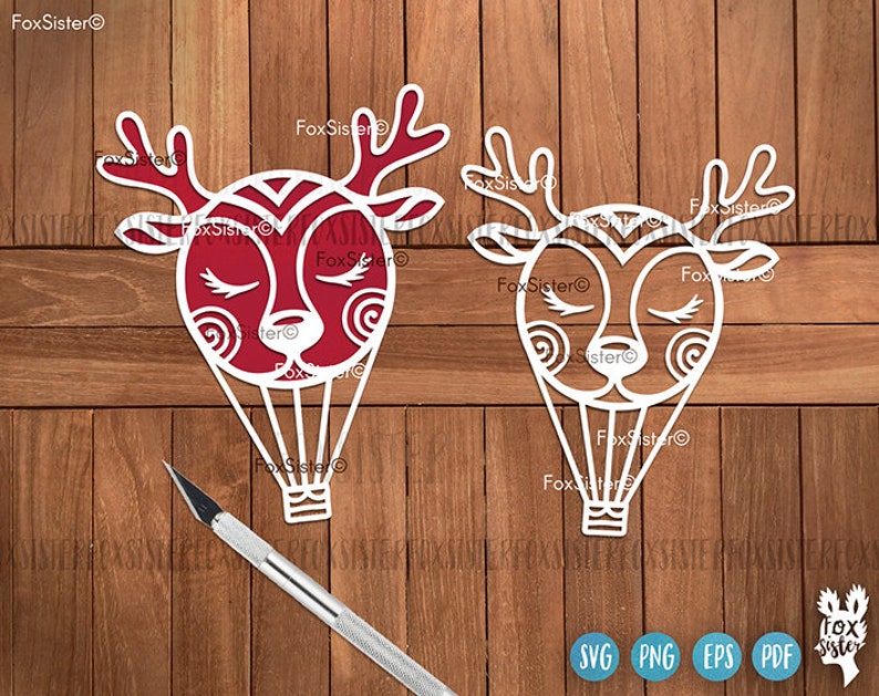 Air Balloons Svg Christmas Files and svg decorations | Etsy