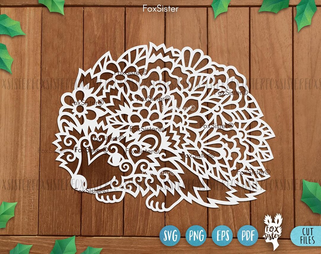 Hedgehog Svg Design for Cricut Silhouette, Glowforge and Other Laser ...