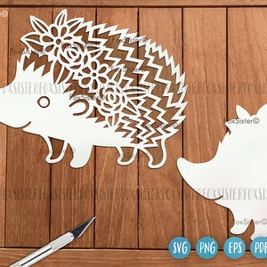 Hedgehog Svg for Cricut and Silhouette, Foxsister, Cute Animal Svg, Svg ...
