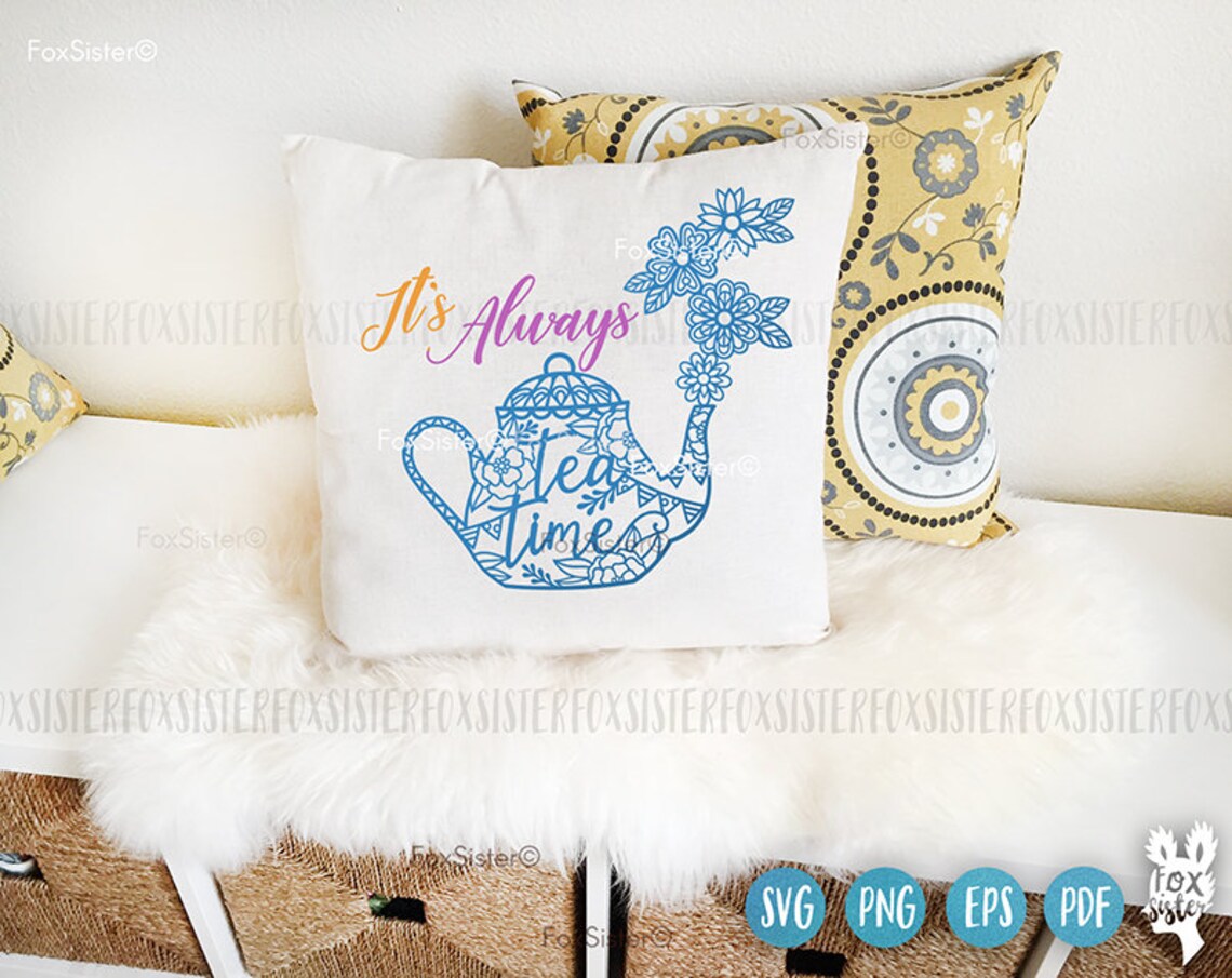 Teapot Svg Cutting File for Cricut and Silhouette Teapot Cut - Etsy