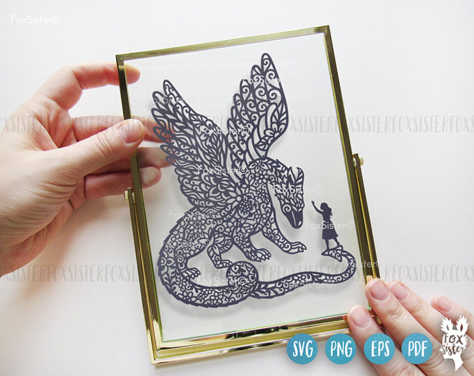 Dragon and Girl Svg Dragon Svg Files Fairy Tale Monster Svg | Etsy