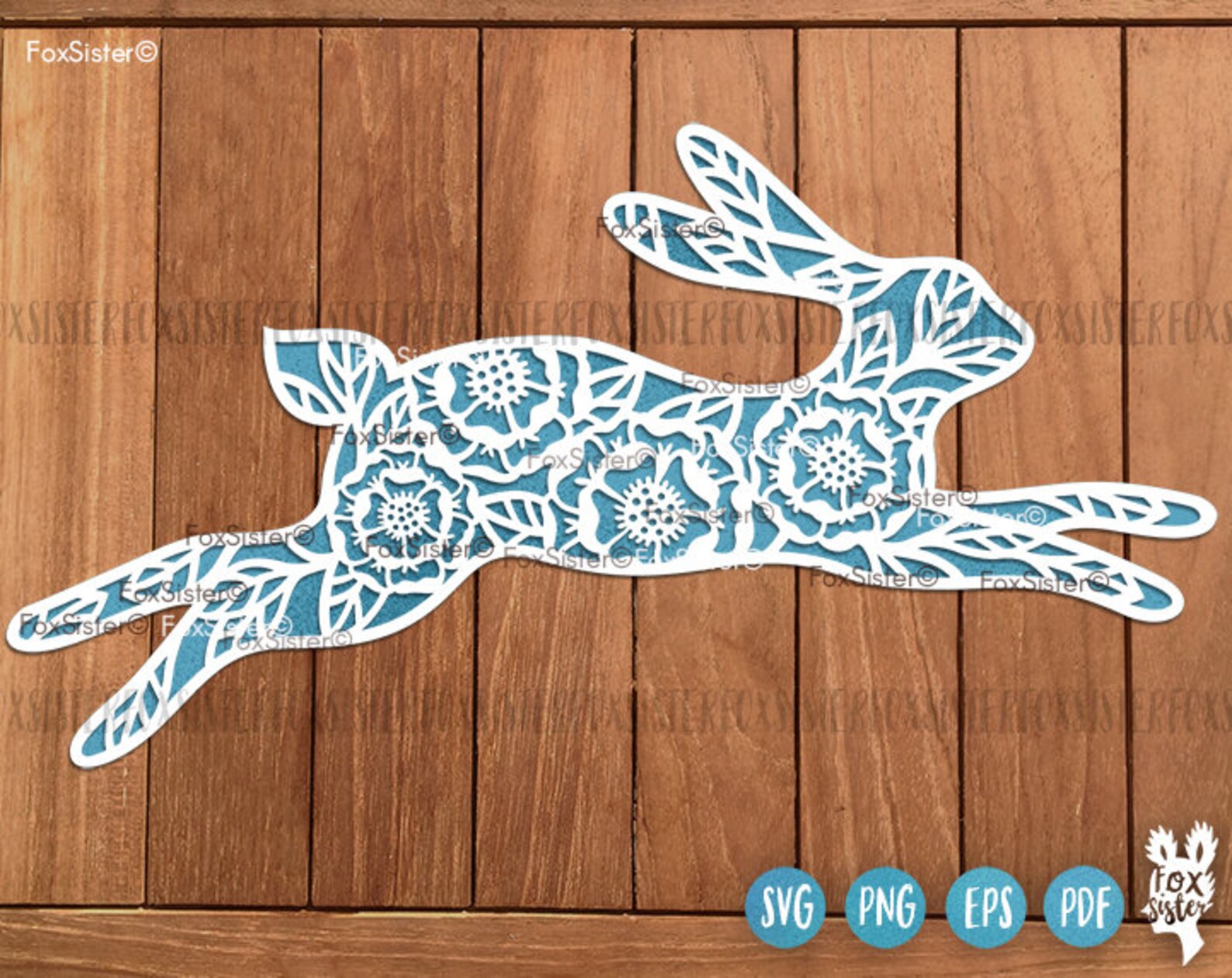 Easter Bunny Svg, Animal Svg, Bunny Svg, Floral Svg Rabbit Svg, Easter ...