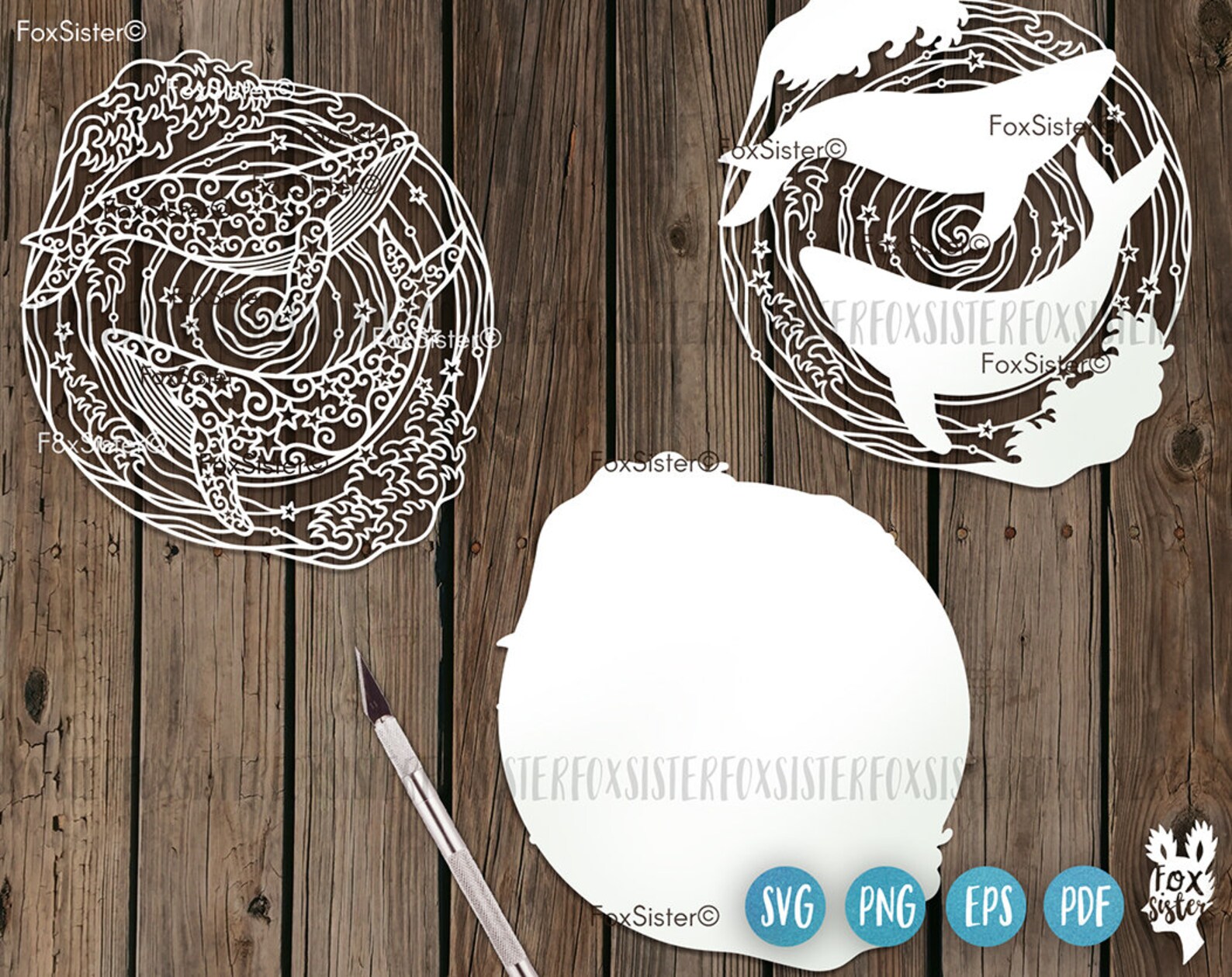 Whales Svg Design for Cricut and Silhouette Animal Svg Ocean - Etsy