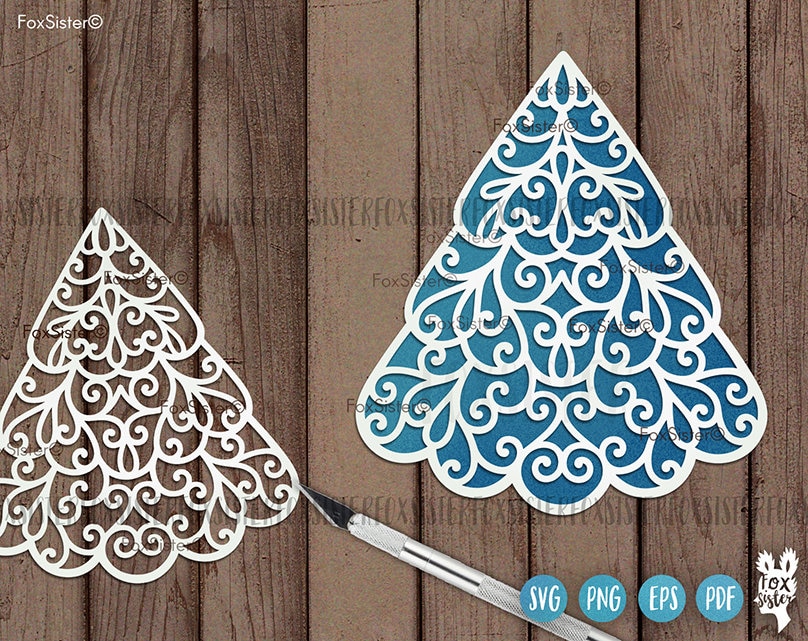 2 Christmas Trees Svg Bundle for Cricut and Silhouette | Etsy