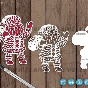 Santa Svg, Santa Svg Clipart, Santa Cricut Cut File, Santa Claus Svg ...