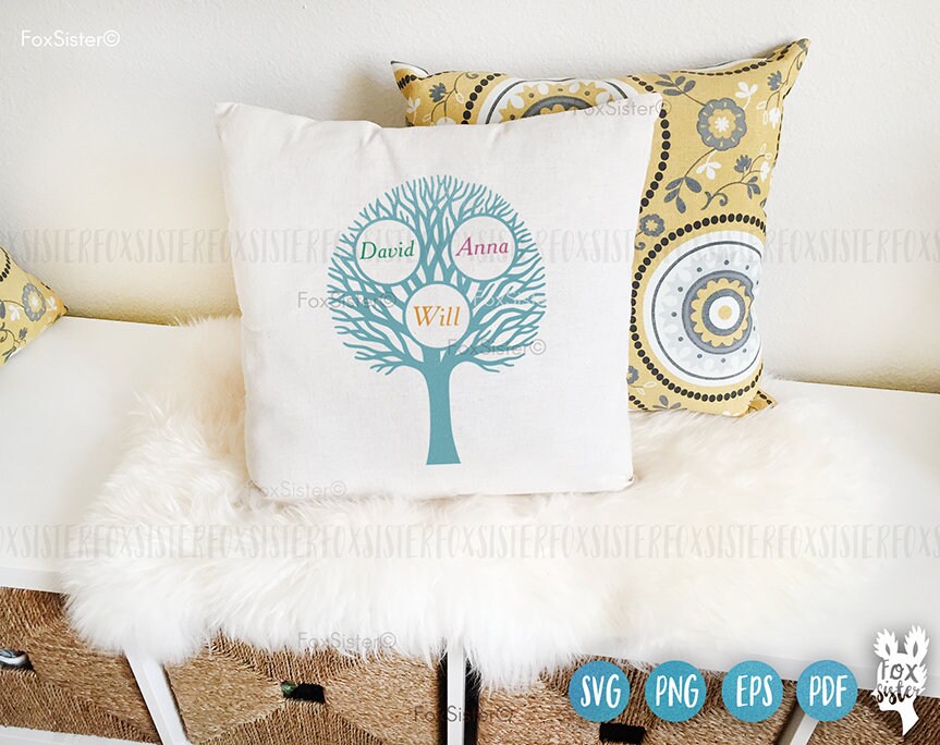 Family Tree Svg Bundle for Cricut and Silhouette, Family Svg, Foxsister ...
