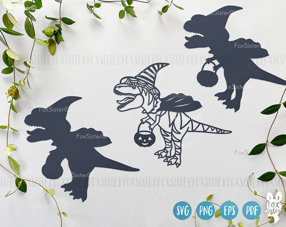 Dinosaur Svg for Cricut and Silhouette Halloween Svg | Etsy
