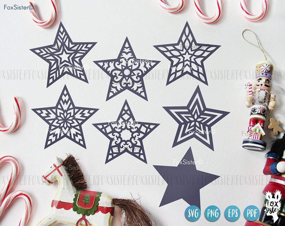 Stars Svg Bundle SET 11 for Cricut and Silhouette Christmas - Etsy