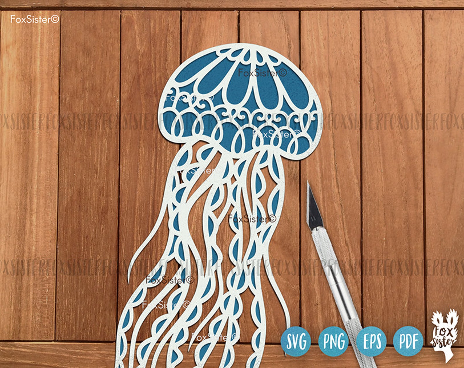 Jellyfish Svg Design for Cricut and Silhouette, Jellyfish Svg Files ...