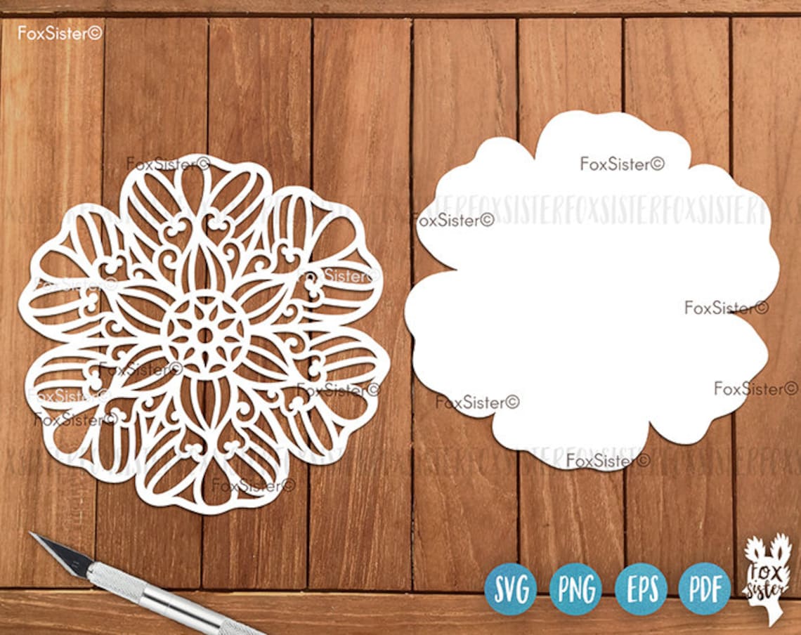 Big Flower Svg, Flower Svg Cut File, Cut in Flower Svg, Flower Vector ...