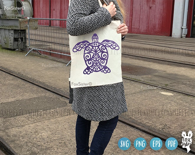 Turtle Mandala Svg, Boho Jellyfish Svg, Vector Fish Svg, Sea Svg ...