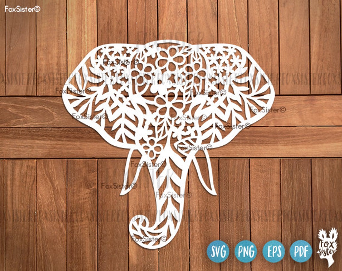 Floral Elephant Svg Cut File| Elephants Svg | Animal Svg, Mandala Svg ...