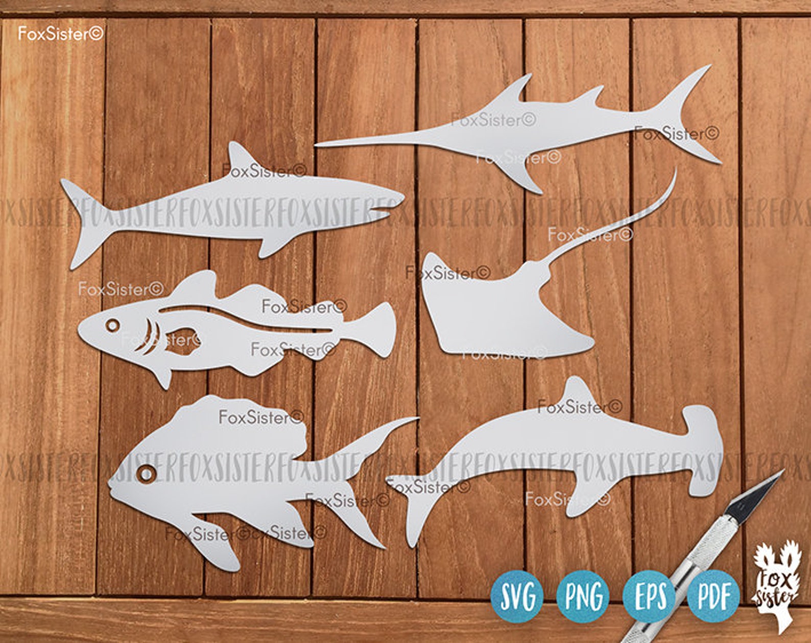 Fish Big Svg Bundle Gold Fish Clipart Template Whale Svg | Etsy