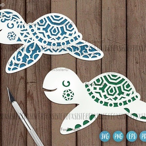Turtle Svg for Cricut and Silhouette, Animal Svg, Foxsister, Sea Turtle ...