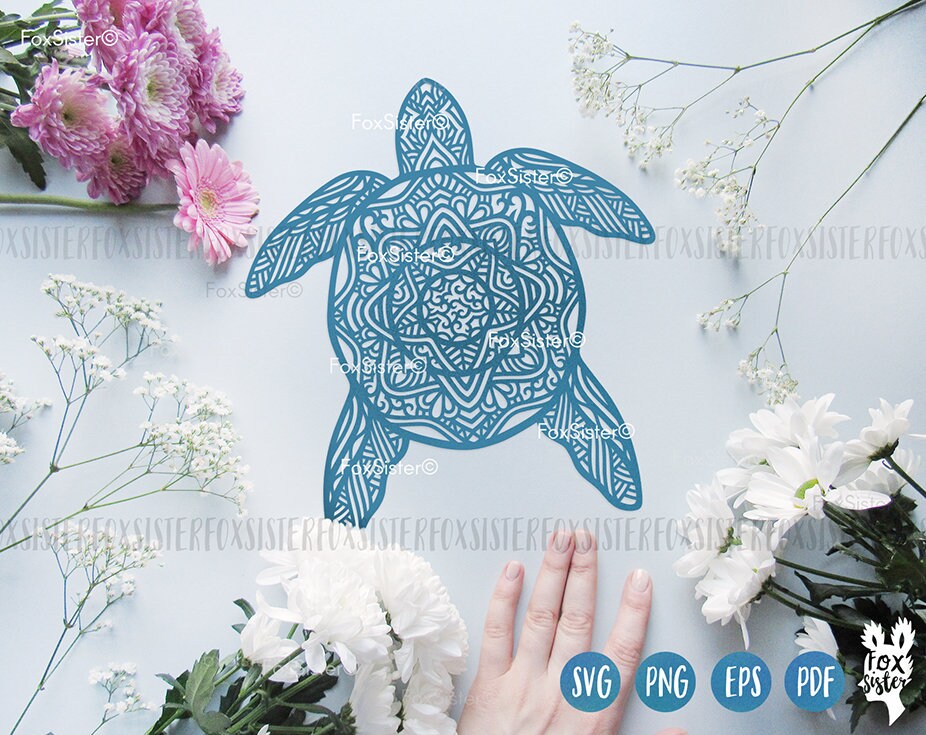 Turtle svg for Cricut and Silhouette geometric animal svg | Etsy