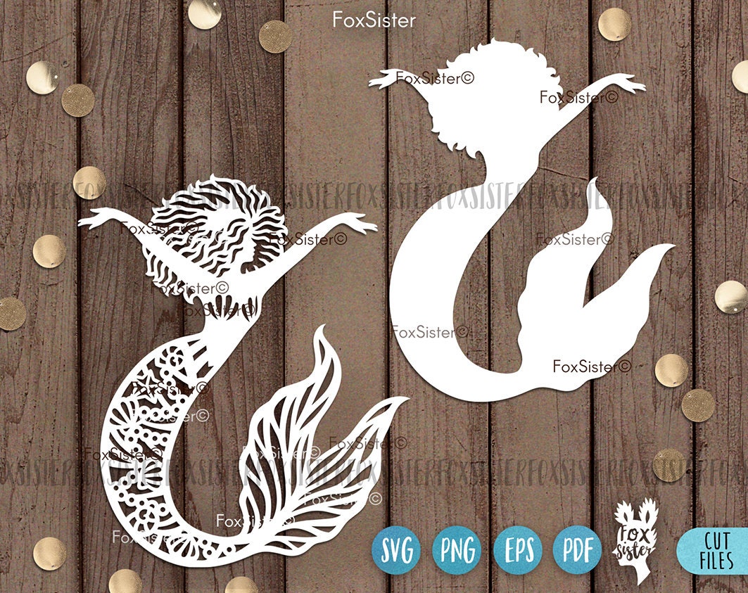Mermaid Svg Cut File for Cricut and Silhouette, Mermaid Birthday Svg ...