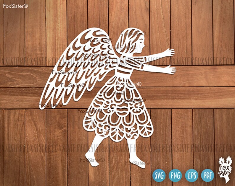 Angel Svg File Angel Clipart Christmas Svg Png Pdf Eps | Etsy