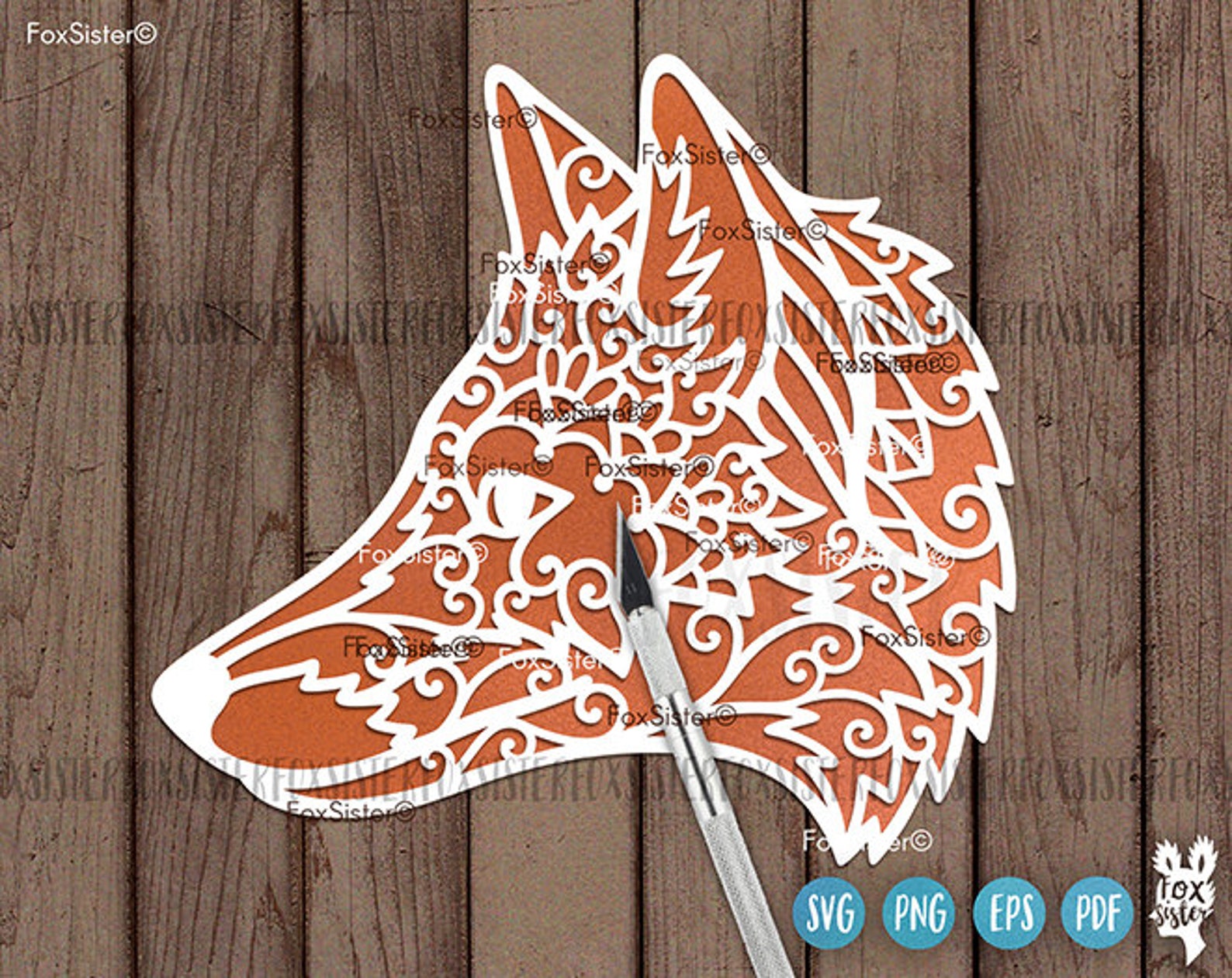 Fox Svg Cut File Cute Fox Svg Fox Face Vector Clipart - Etsy