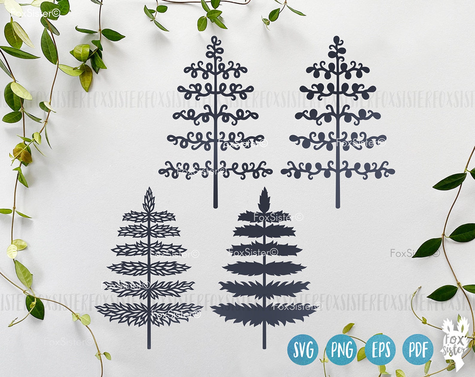 Christmas Tree Svg Bundle Cut File for Cricut and Silhouette - Etsy UK
