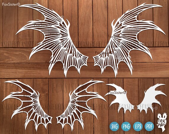 Scary Dragon Wings Svg Design for Cricut and Silhouette Bat - Etsy UK