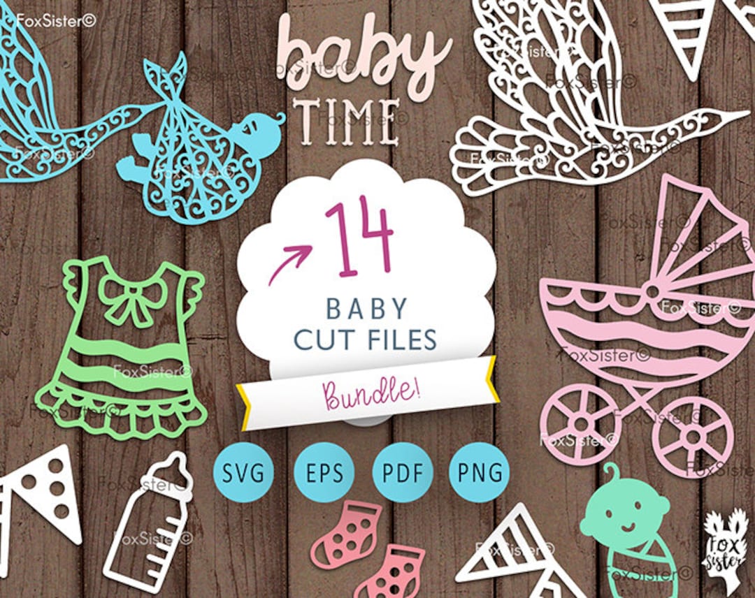 Baby Shower Svg Bundle, Baby Cut Files, Baby Vector Clipart, New Baby ...