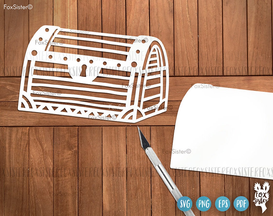 Treasure Chest Svg for Cricut and Silhouette Foxsister for - Etsy UK