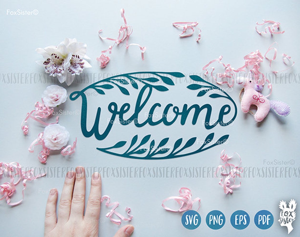 Welcome Sign Svg Welcome Cut File Welcome Clipart Front | Etsy UK