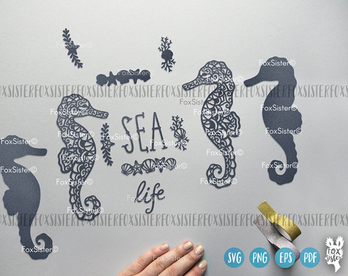 Seahorse Svg Sea Life Cut File Seahorse Clipart Ocean Svg - Etsy