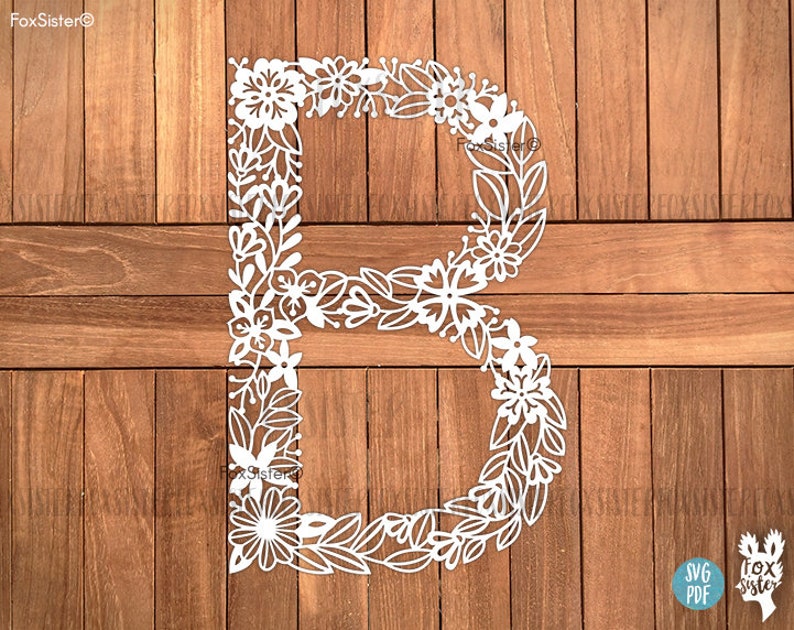 Letter B Svg Floral Detailed Alphabet Svg Cut File Floral - Etsy UK