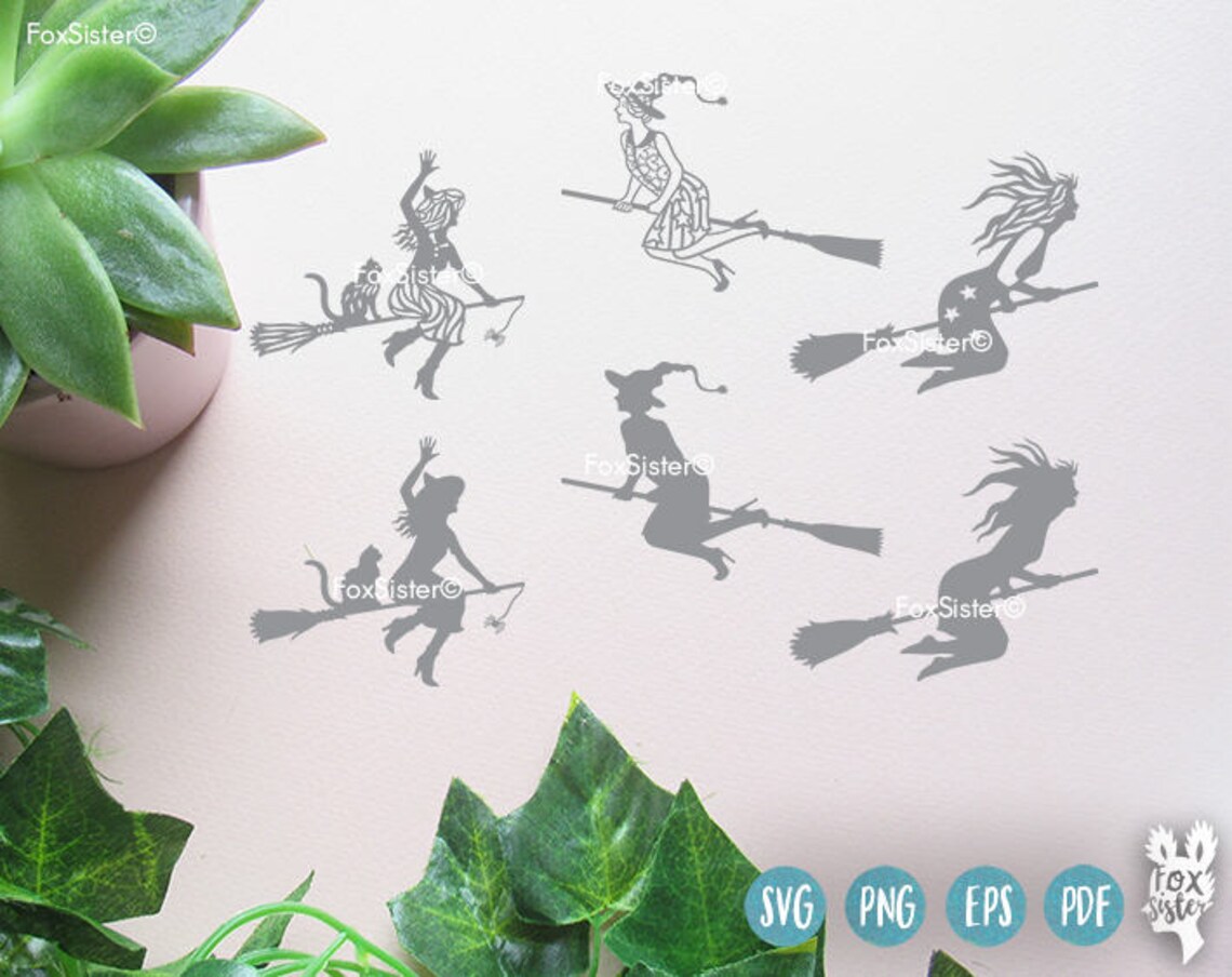 Flying Witch Svg Bundle Witch Svg Files Witch Clipart Woman - Etsy