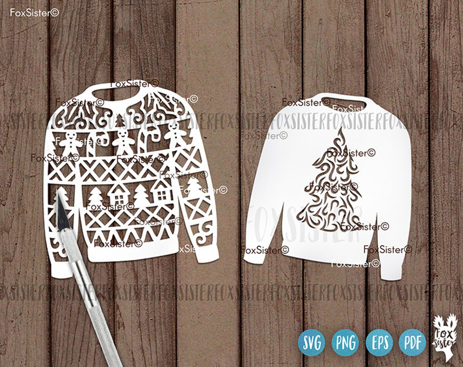 Christmas Sweater Svg Bundle Christmas Svg Cutting Files | Etsy