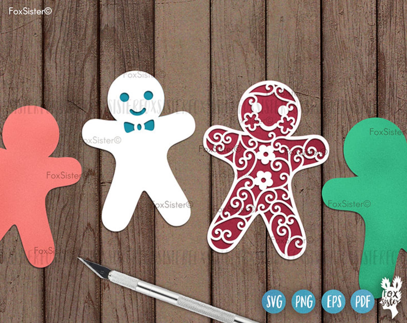 6 Gingerbread Men Svg Bundle Gingerbread Man Svg Files - Etsy UK
