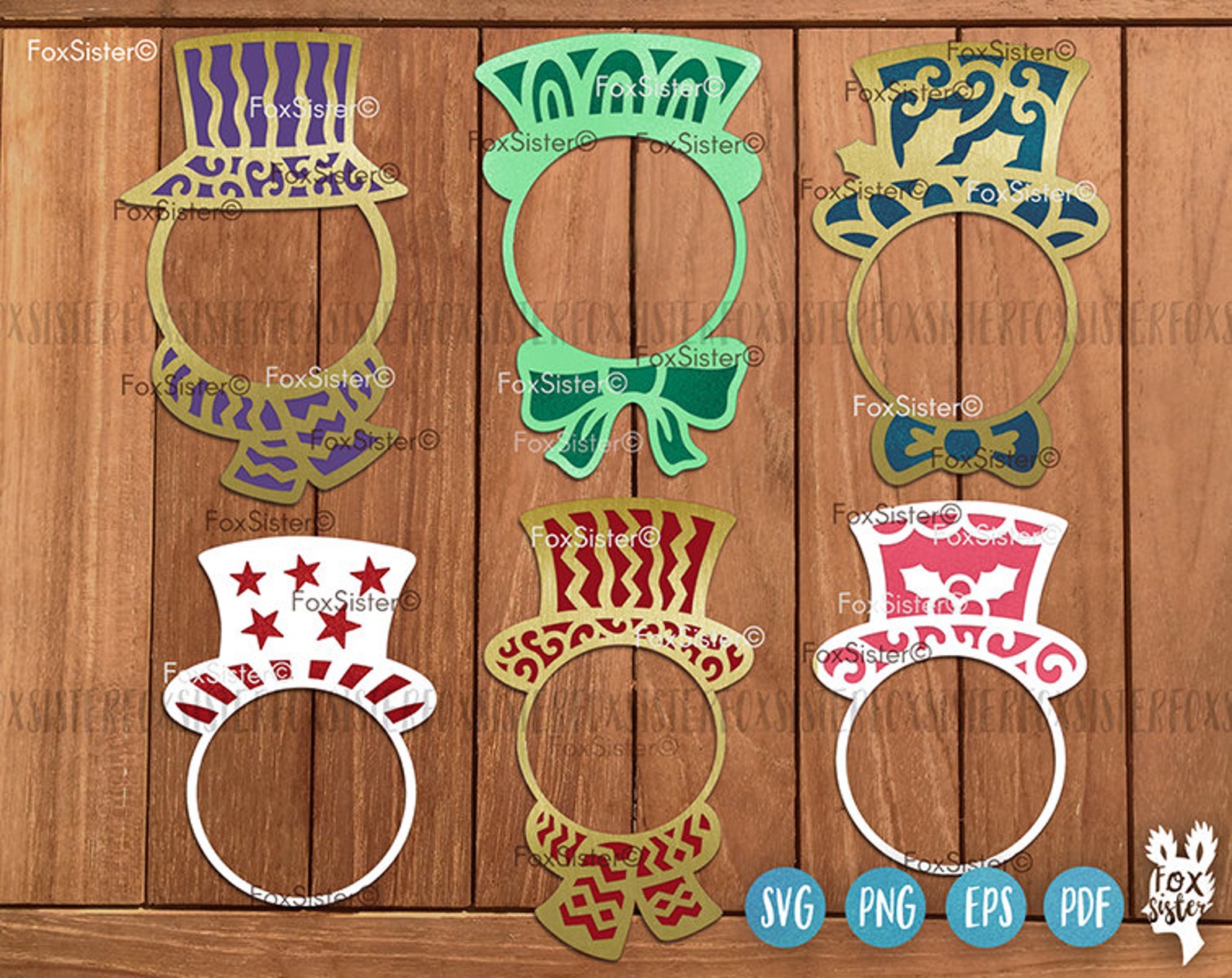 Christmas Monograms Svg Bundle, 6 Festive Monogram Frames Svg, Monogram ...