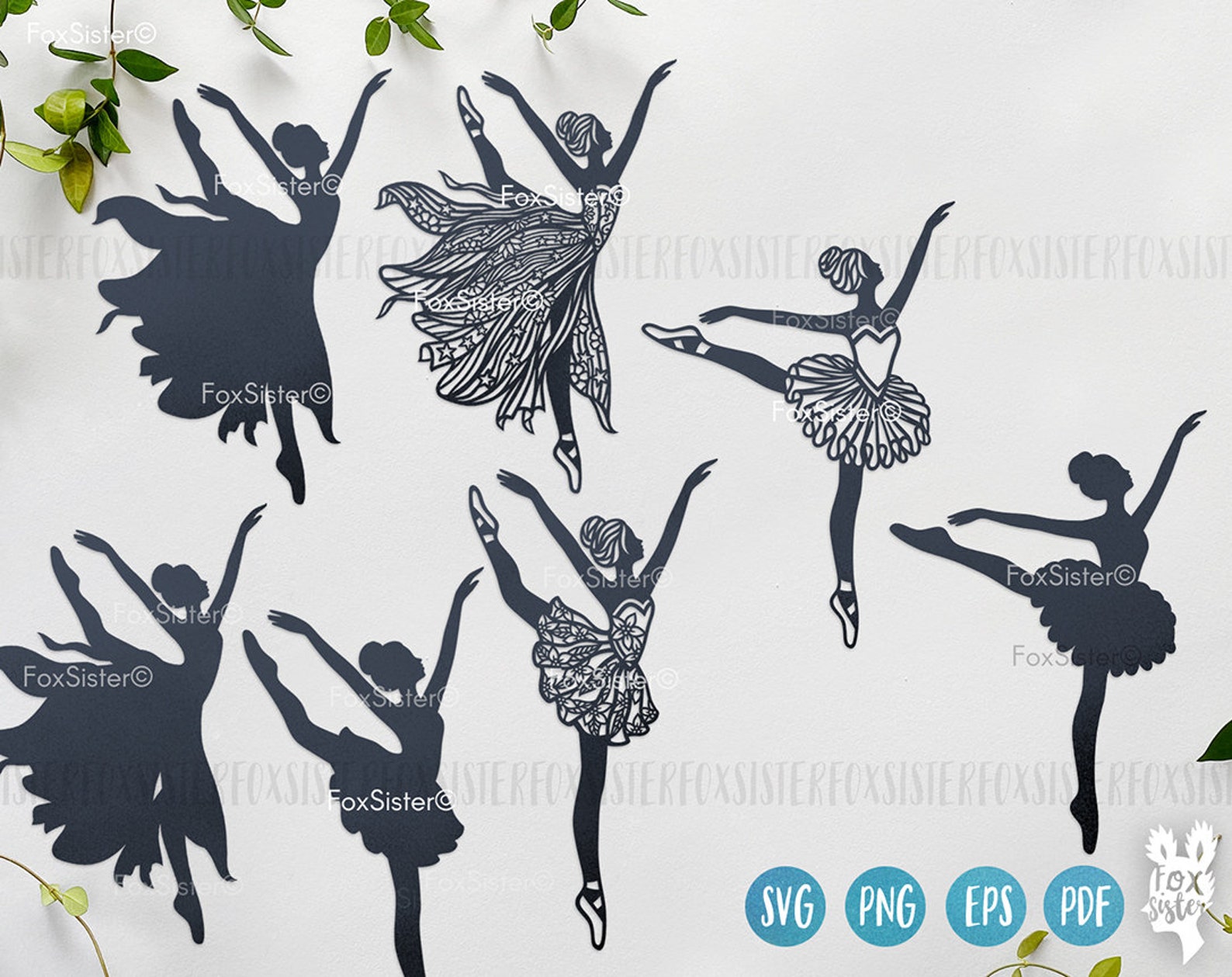 Ballerina Svg Designs for Cricut and Silhouette Ballet Svg | Etsy