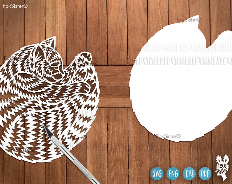 Cute Sleeping Cat Svg Design for Cricut and Silhouette Cat - Etsy