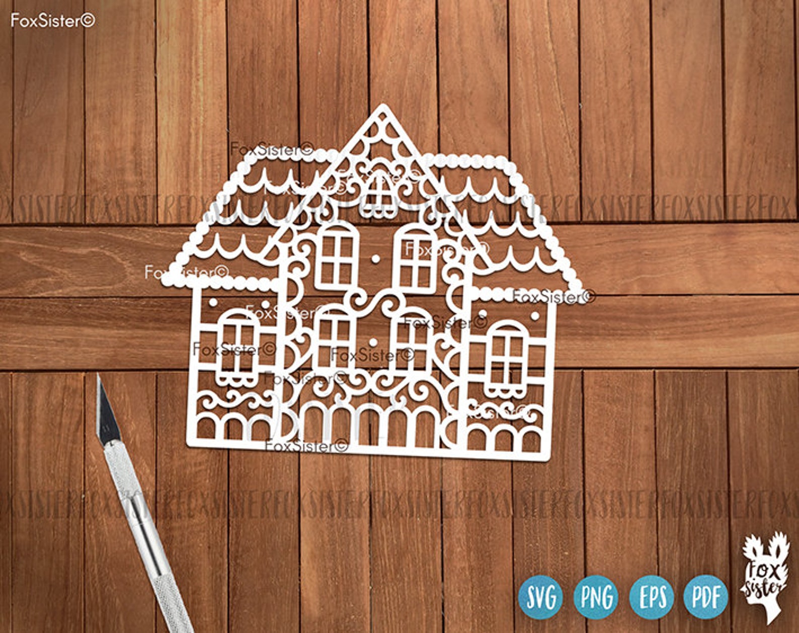 Svg Gingerbread Houses, Christmas Svg Files, Christmas Village Svg ...
