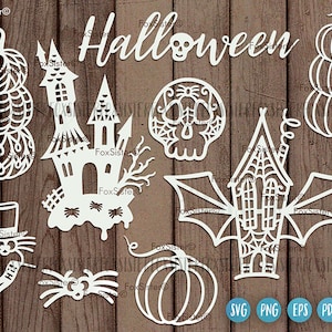 Halloween Svg Bundle, Halloween Vector Clipart, Haunted Castle Svg ...