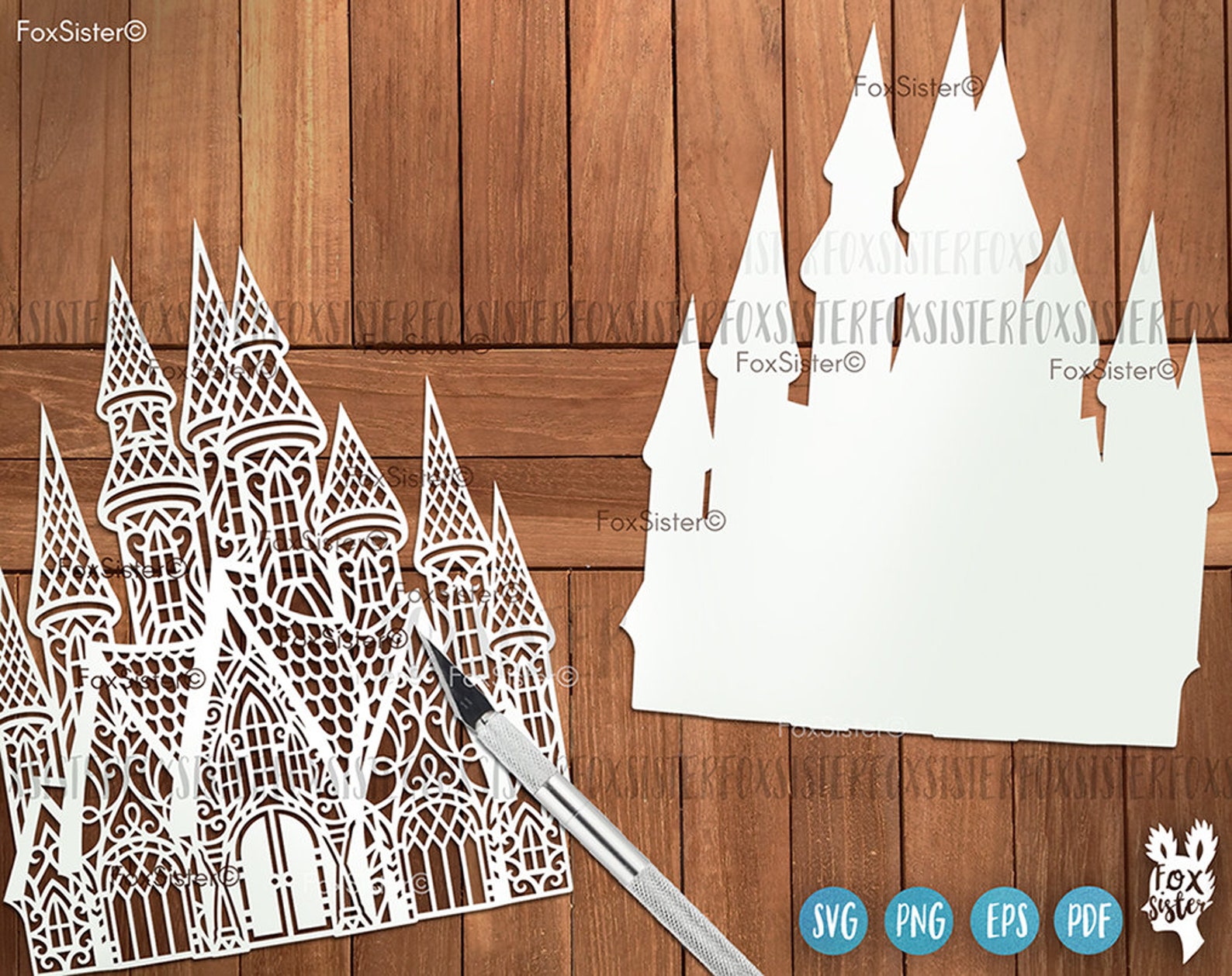 Castle Svg Cut File for Cricut and Silhouette, Big Princess Castle Svg ...
